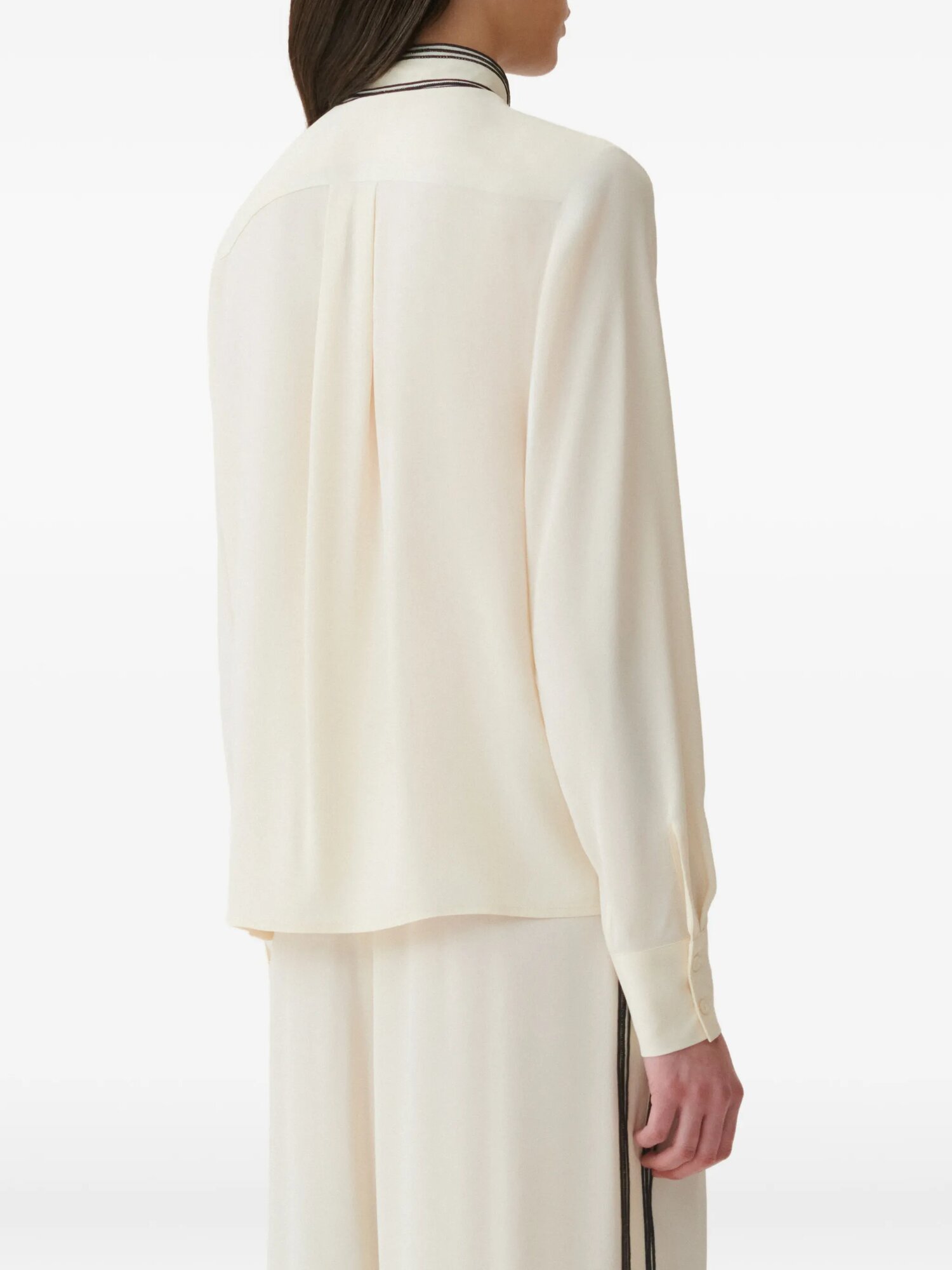 Блуза FABIANA FILIPPI Striped tie-neck blouse, размер 50 — фото 1