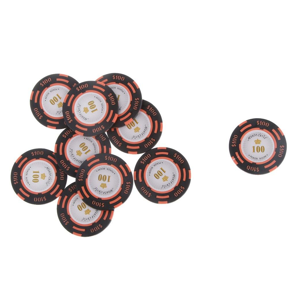 MagiDeal 100 Dollar Par Value Monte Carlo Poker Room Label Casino Clay Chips