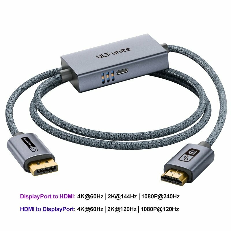 ULT－unite Двунаправленный HDMI-DP кабель 4K@60Hz 2 метра 2M