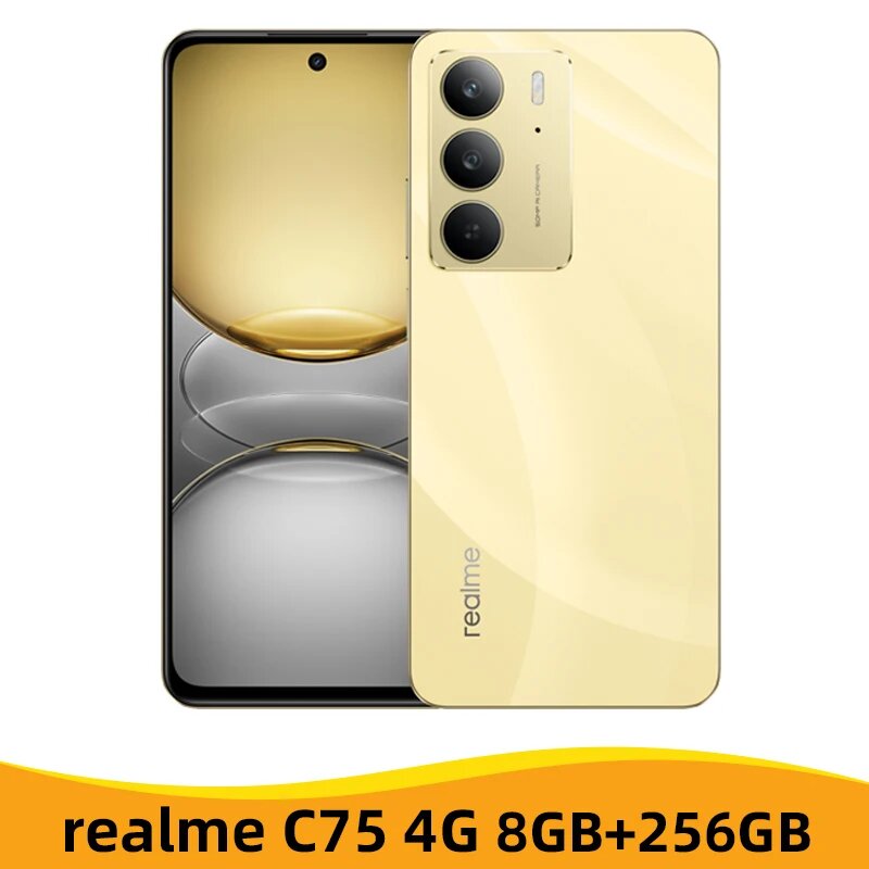 Смартфон Realme C75 4G 8/256ГБ Gold (Золотой) Global Version