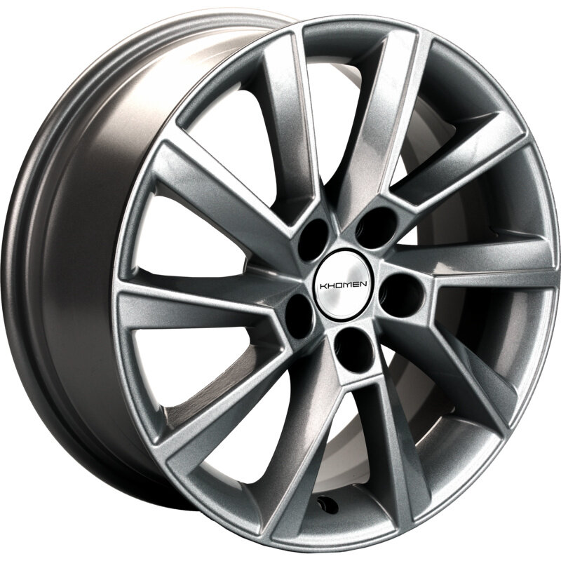 Литой колесный диск Khomen Wheels KHW1507 (Polo) 6x15/5x100 ET40 D57,1 Gray-FP