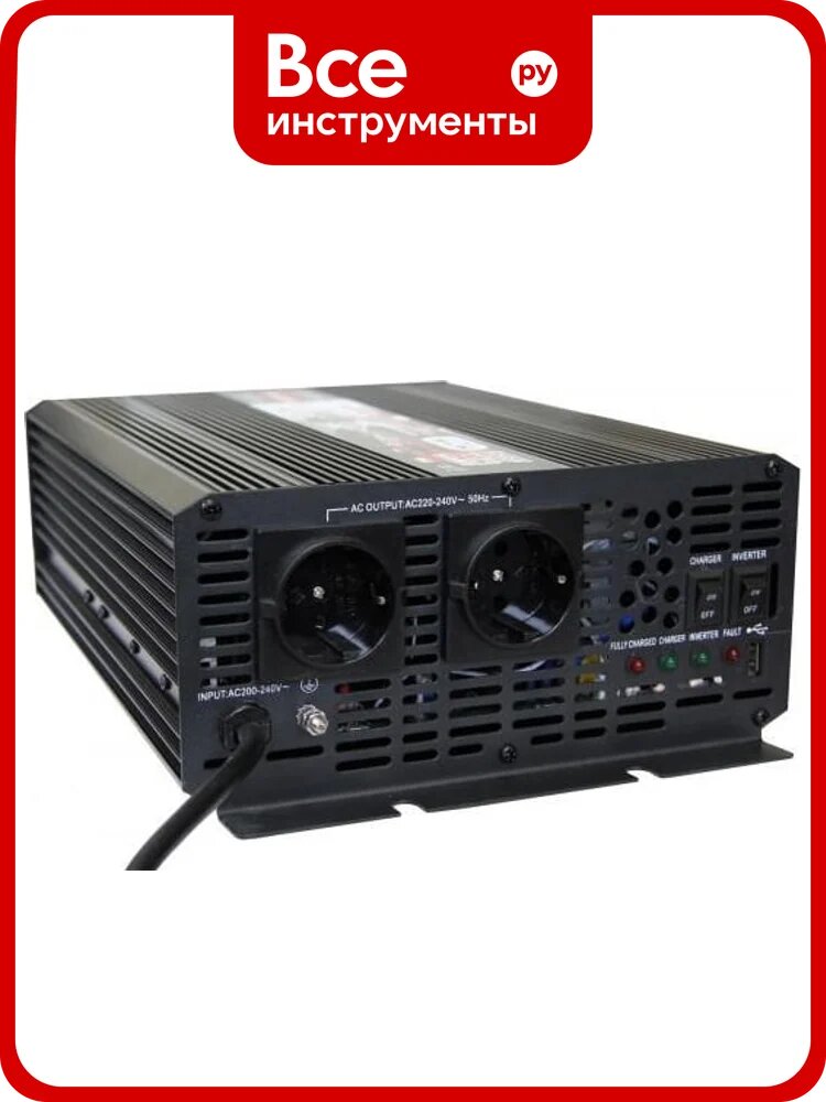 Преобразователь напряжения Acmepower AP-UPS1000/12 00000009882, инвертор с синусоидой и DC входом