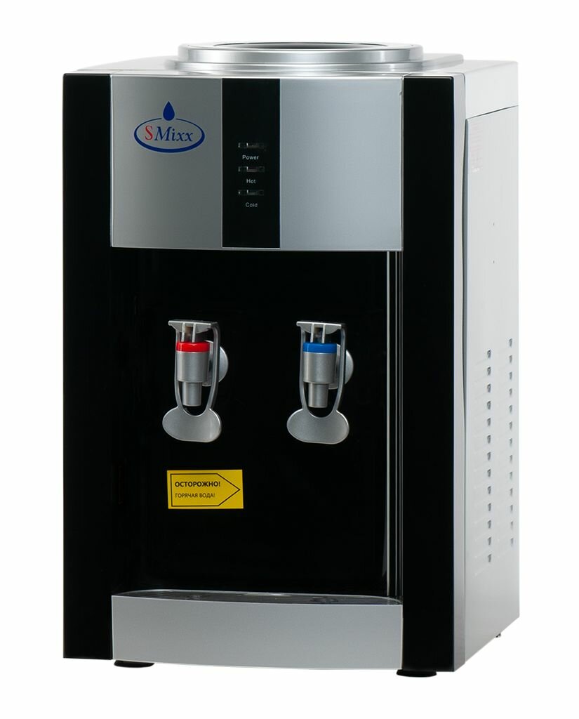 Кулер для воды настольный SMixx 16 T/E черный с серебром (нагрев и компрессорное охлаждение)