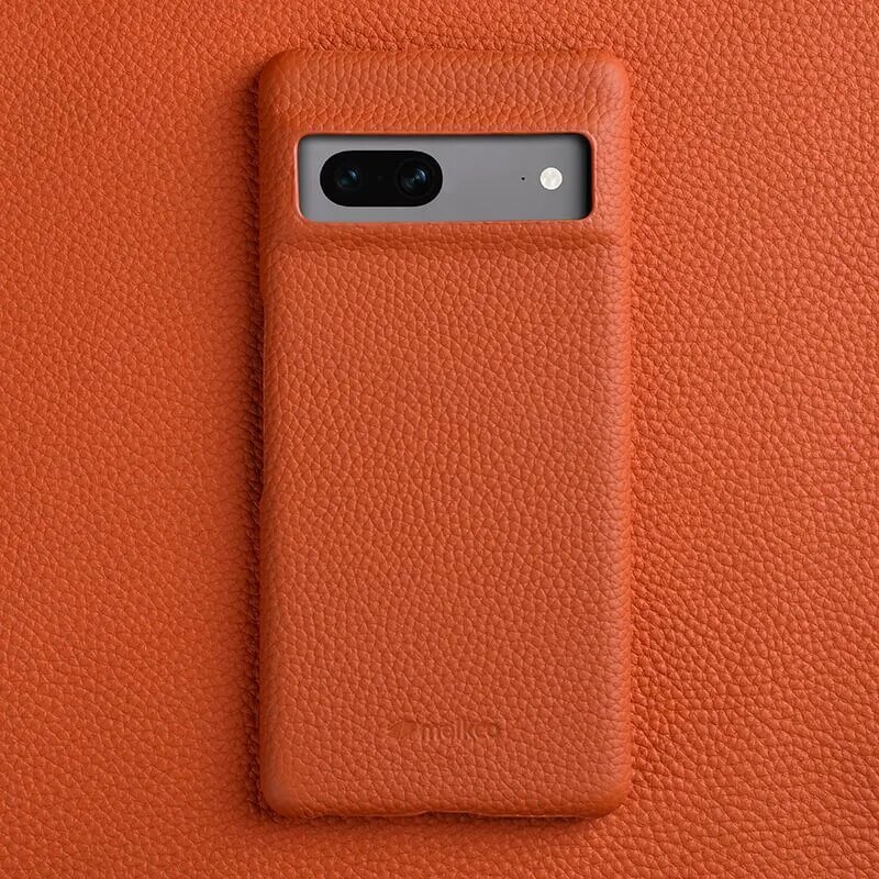 Чехол Melkco из натуральной яловой кожи для Google Pixel 8, чехол для телефона премиум-класса из натуральной воловьей кожи премиум-класса для бизнеса, оранжевый