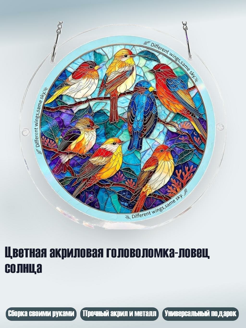 Цветная акриловая головоломка-ловец солнца, 1