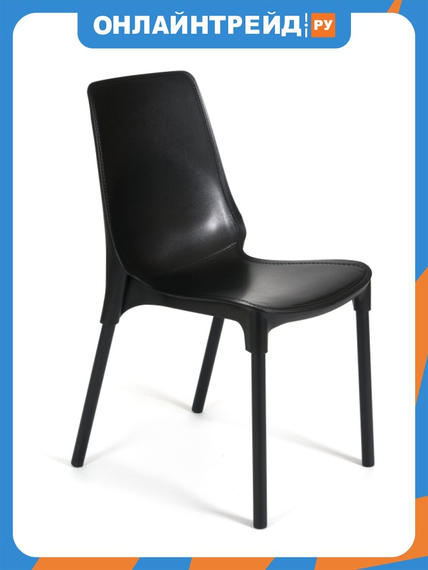 Стул обеденный Tetchair Стул GENIUS (mod 75), металл/пластик, 46x56x84cм, черный 4 в 2 уп.
