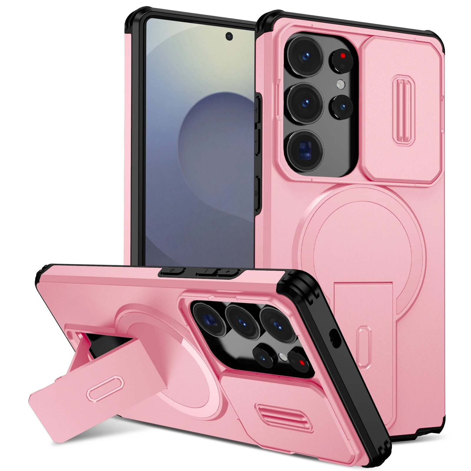 Armor Funda Samsung Galaxy S25 FE S24 Ultra Plus S25 Edge A16 A36 A26 Галактика С25, Розовый, Pink