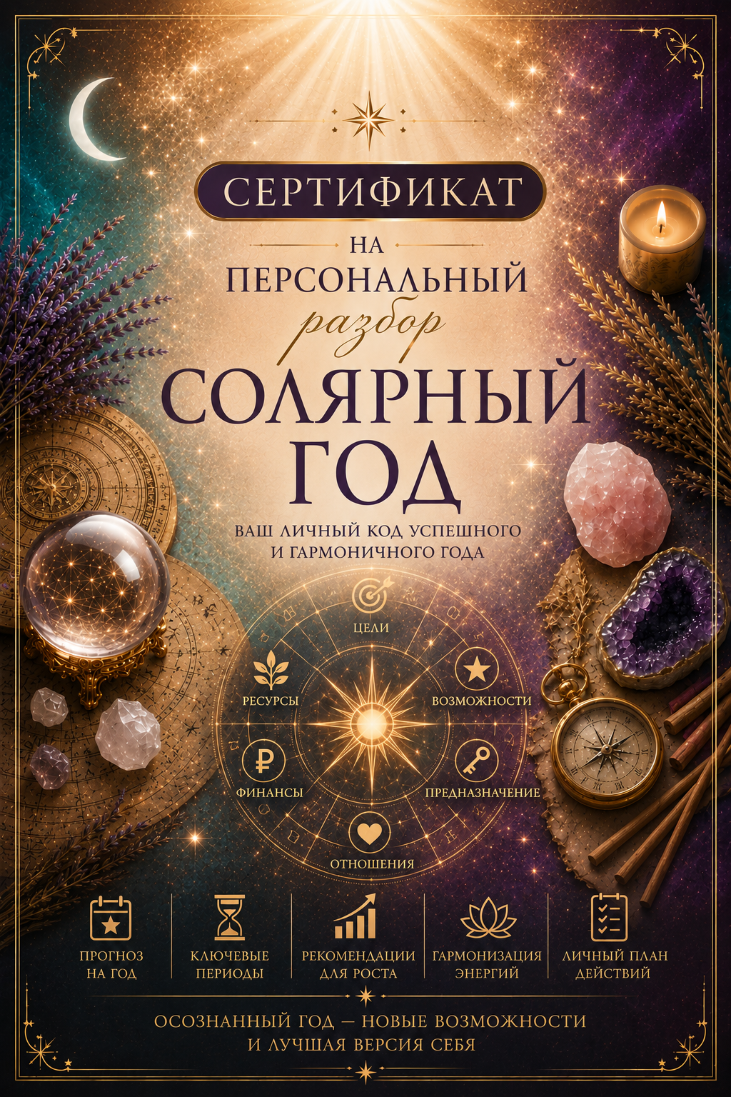 Сертификат на персональный разбор «Солярный год» (Натальная карта)