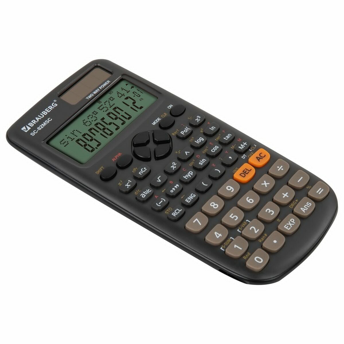 Калькулятор научный Brauberg SC-82MSС (10+2-разрядный), 240 функций, черный