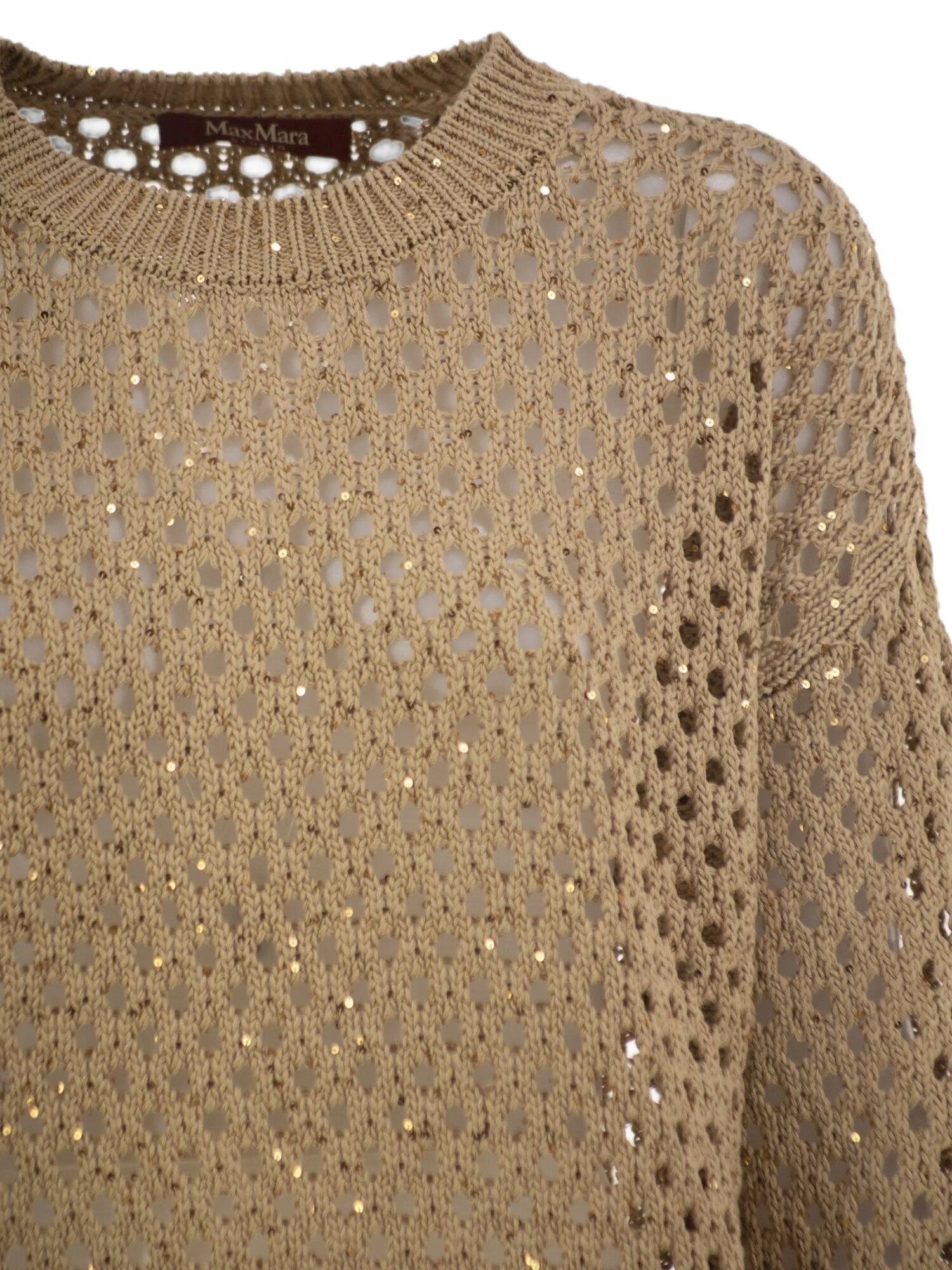 Свитер Max Mara Sequin-embellished openwork sweater, размер 46 — фото 1