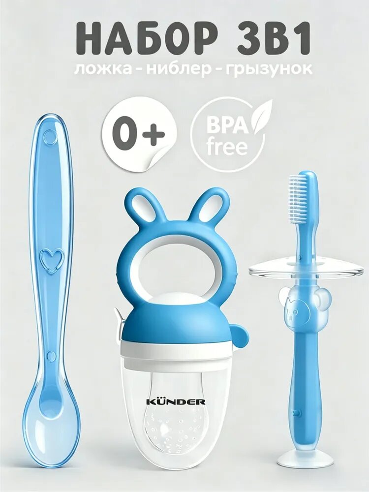 Набор для кормления ниблер, прорезыватель, ложка