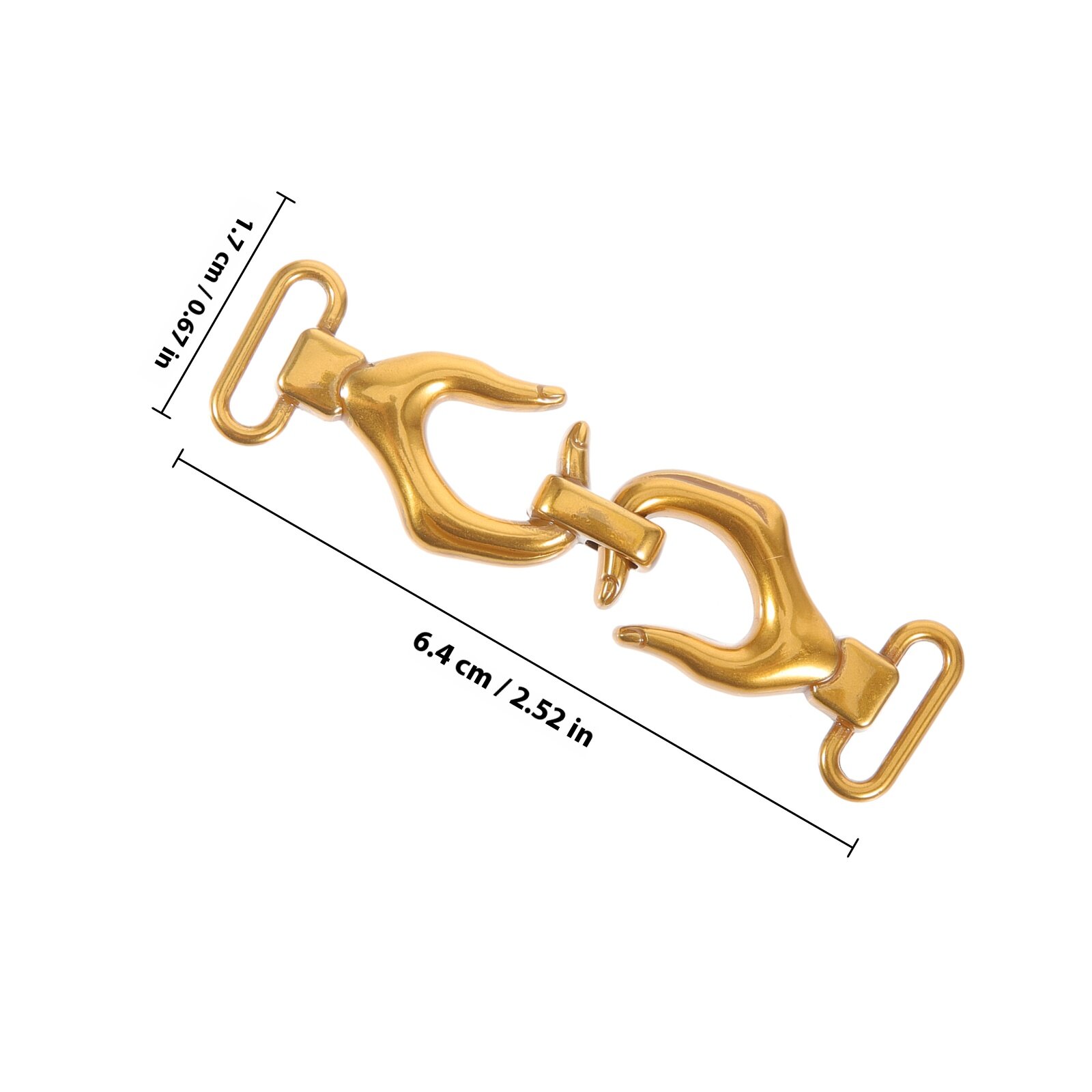Застежка-Кнопка Для Пальто Из Металла Золотого Цвета Размер 6.40X1.70X0.50Cm