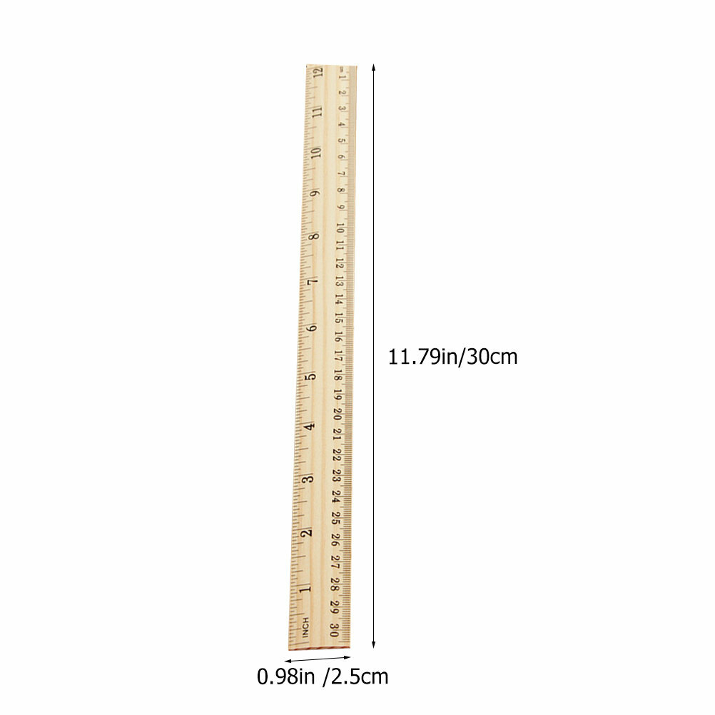 20 Штук Деревянных Линеек Для Измерений С Ясной Печатью 30X2.5Cm