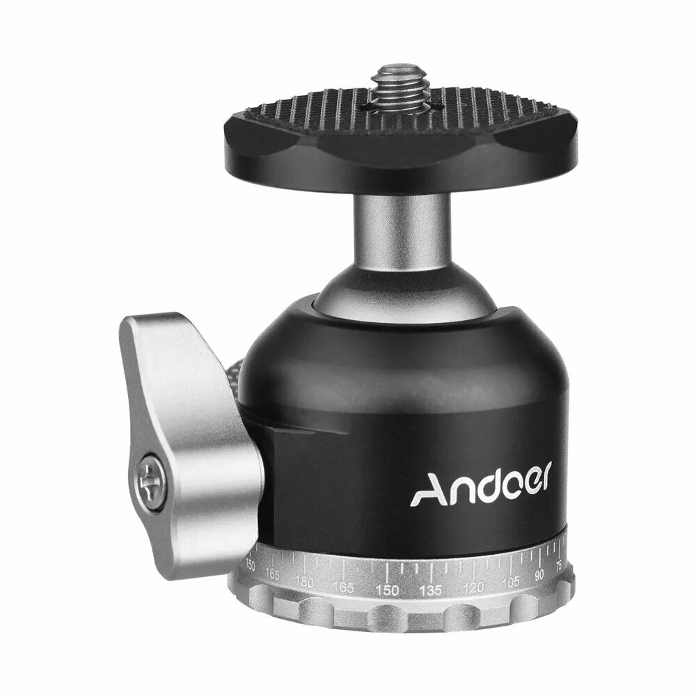 Andoer Compact Panorama Адаптер для крепления штатива с шаровой головкой 1/4