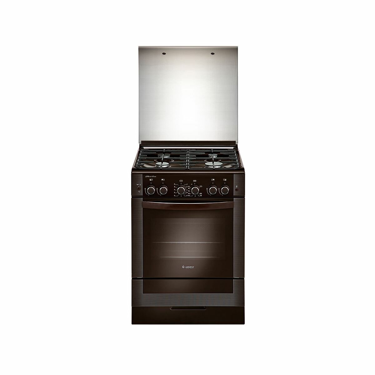 Газовая плита Gefest ПГ 6300-02 0047 стеклянная крышка, коричневый
