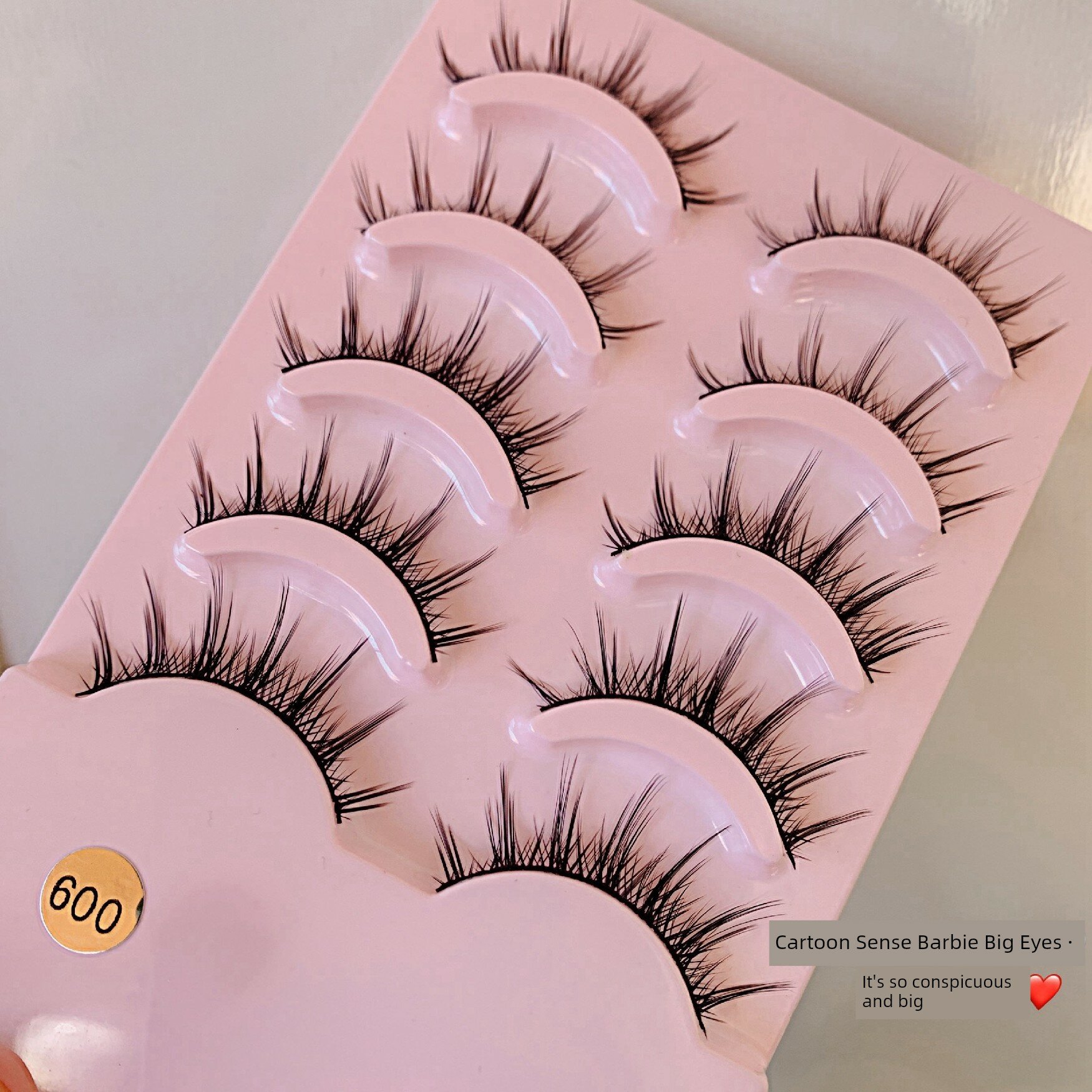 Накладные ресницы Cute Eyelash Premium YW07, натуральные, в форме рыбьего хвоста, в стиле манга, для Барби, сказочные