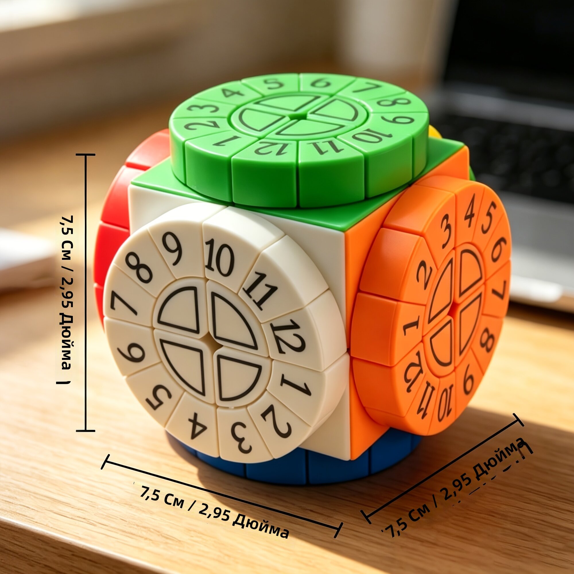 Кубик Рубика 2x2 Time Machine, головоломка Number Cube, антистресс, профессиональный гладкий скоростной кубик для соревнований