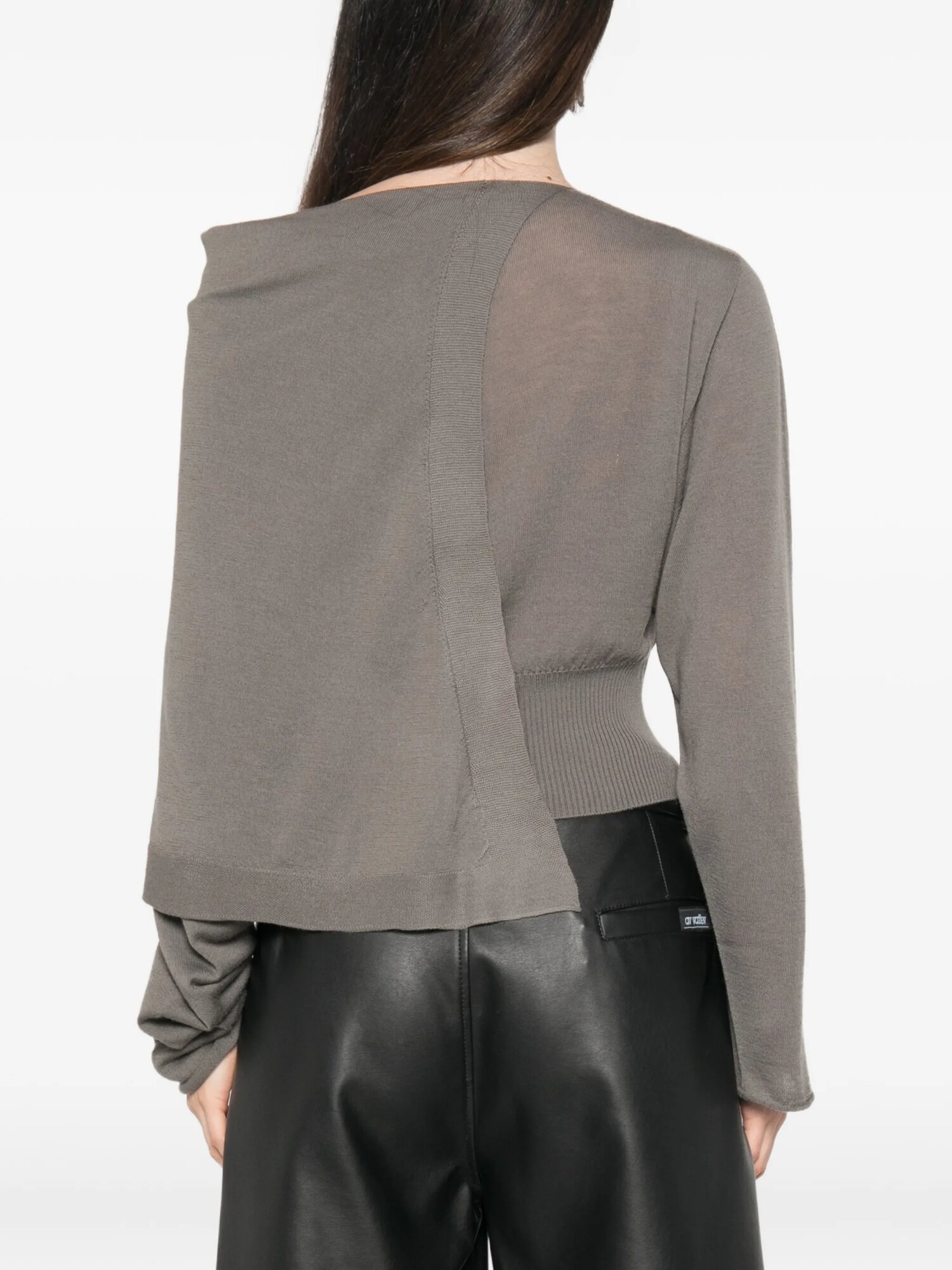 Свитер Rick Owens Asymmetric draped sweater, размер 38 — фото 1