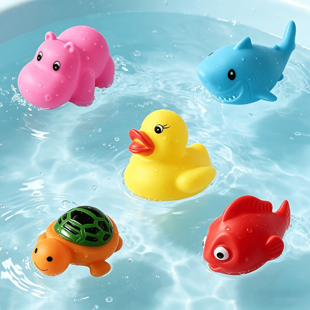 Детские водные игрушки "Bath Toy A" - безопасные аксессуары для игр с брызгами, тематика: фермерские и морские животные