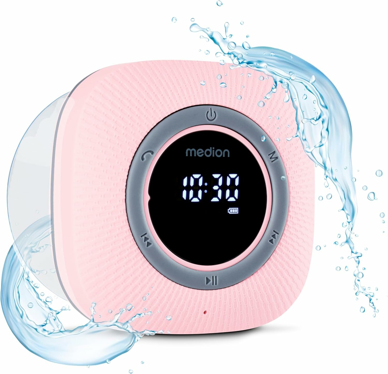 Радиоприемник для душа MEDION S66884 (MD 43884) FM/BT, розовый