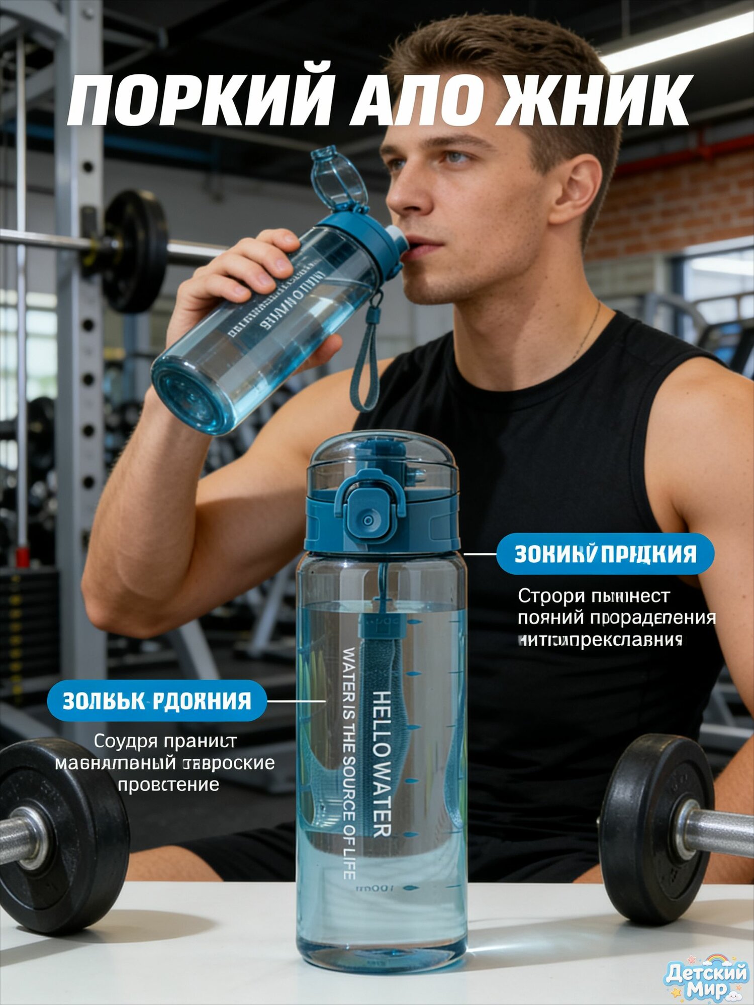 Спортивная бутылка, 780 мл