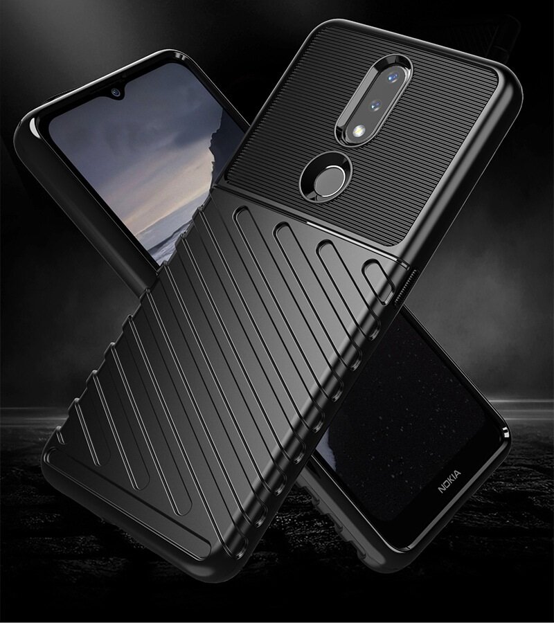 Чехол-бампер-панель-накладка MyPads для Nokia 2.4, из качественного прочного силикона, черного цвета