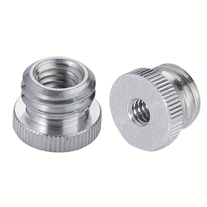 Переходник с резьбой 1/4" male на 5/8" female из алюминиевого сплава, 2 шт, для лазерных уровней, дальномеров и штативов