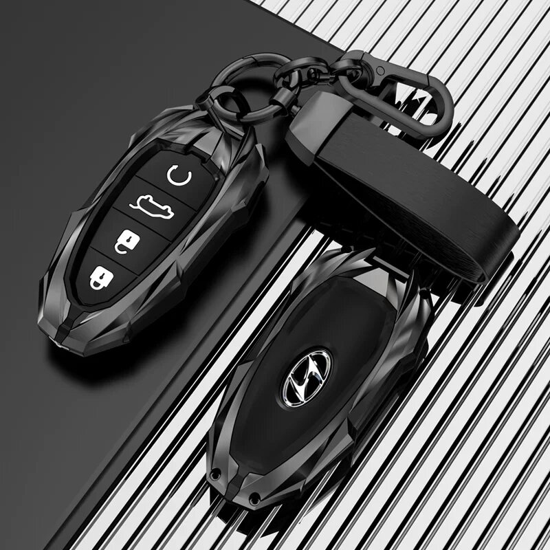 Чехол для ключей Phantom Armor серия L для автомобилей Hyundai черный с брушенной защелкой аксессуар