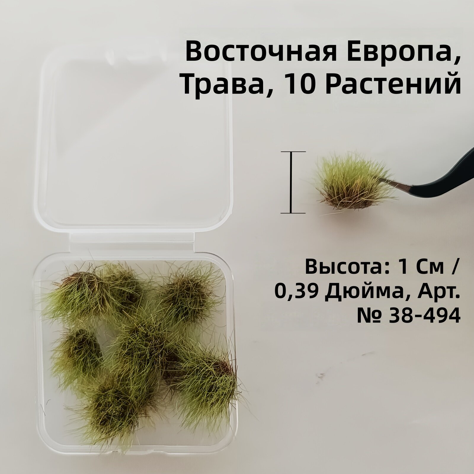 Набор микро-ландшафтных травяных кластеров, 10 шт. в коробке, цвет: Восточная Европа