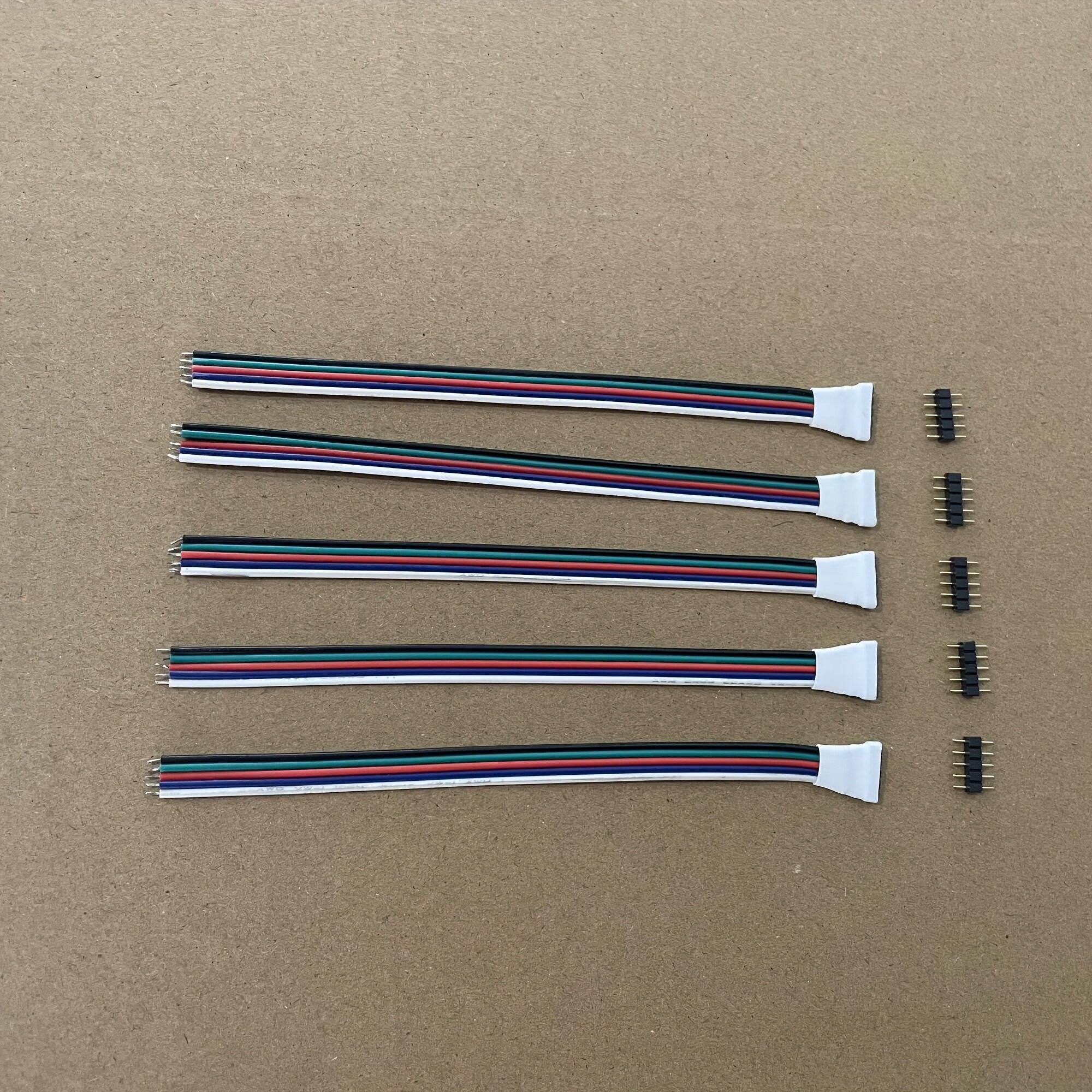 5 шт. 5-контактный разъем для светодиодной ленты RGBW RGB 5050, мужской и женский коннектор