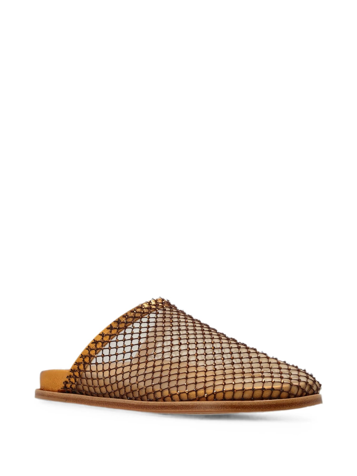 Мюли Forte Forte Crystal-embellished flat mules, размер 36, gold — фото 1