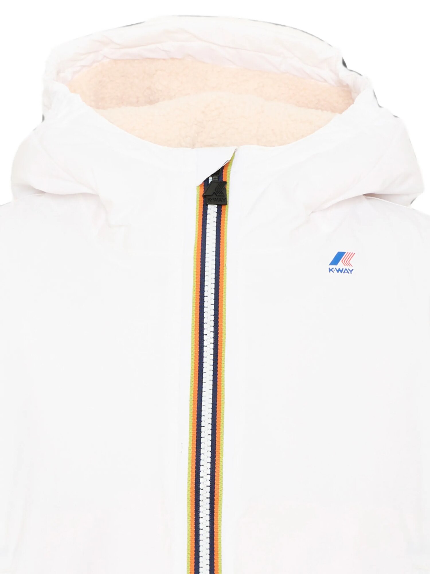 Куртка K-WAY Hooded padded jacket, размер 12 лет, бежевый/белый — фото 1
