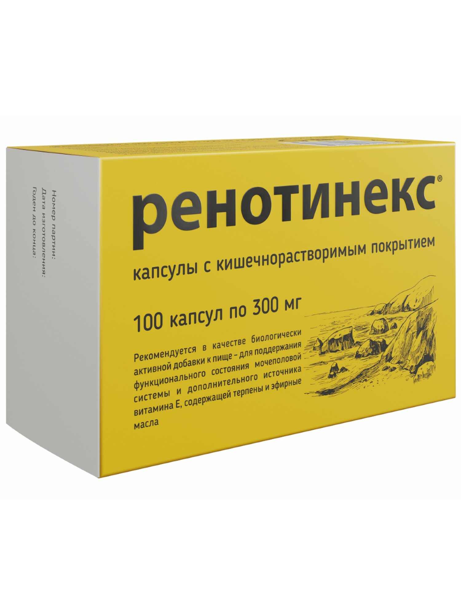 Ренотинекс N100 капс С кишечнораствор покрытием ПО 300МГ — Капсулы массой 300 мг - 100 шт в уп.