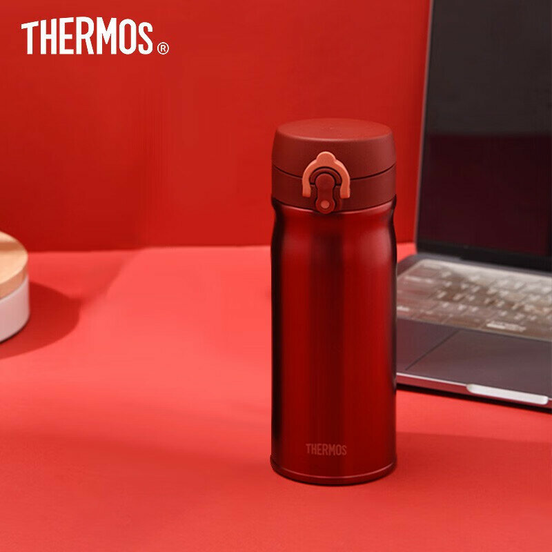Thermos Вакуумный нержавеющий стальной термос с толчковой крышкой легкий переносной стакан TCMB-400 Красный