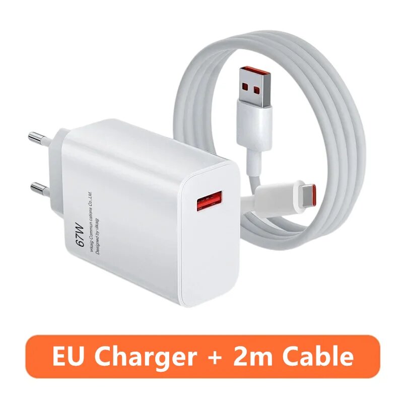 Зарядное устройство EU 67W + кабель USB-C 2m