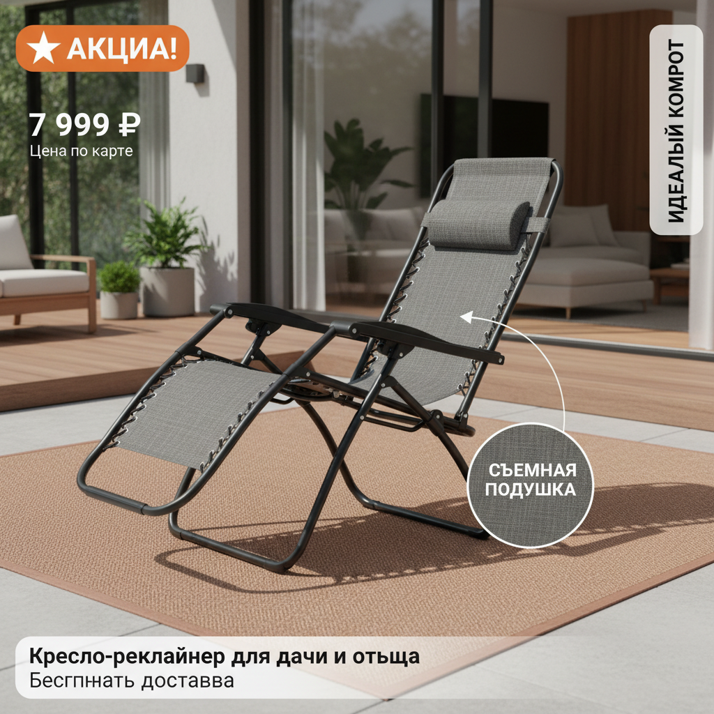 Легкий складной шезлонг 30х24 5х24 5 см тканевый для туризма и рыбалки