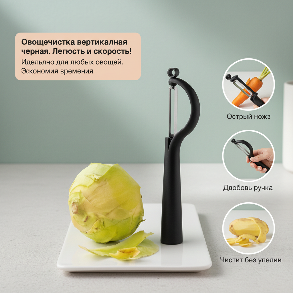 Вертикальная овощечистка Tupperware из нержавеющей стали 1 шт