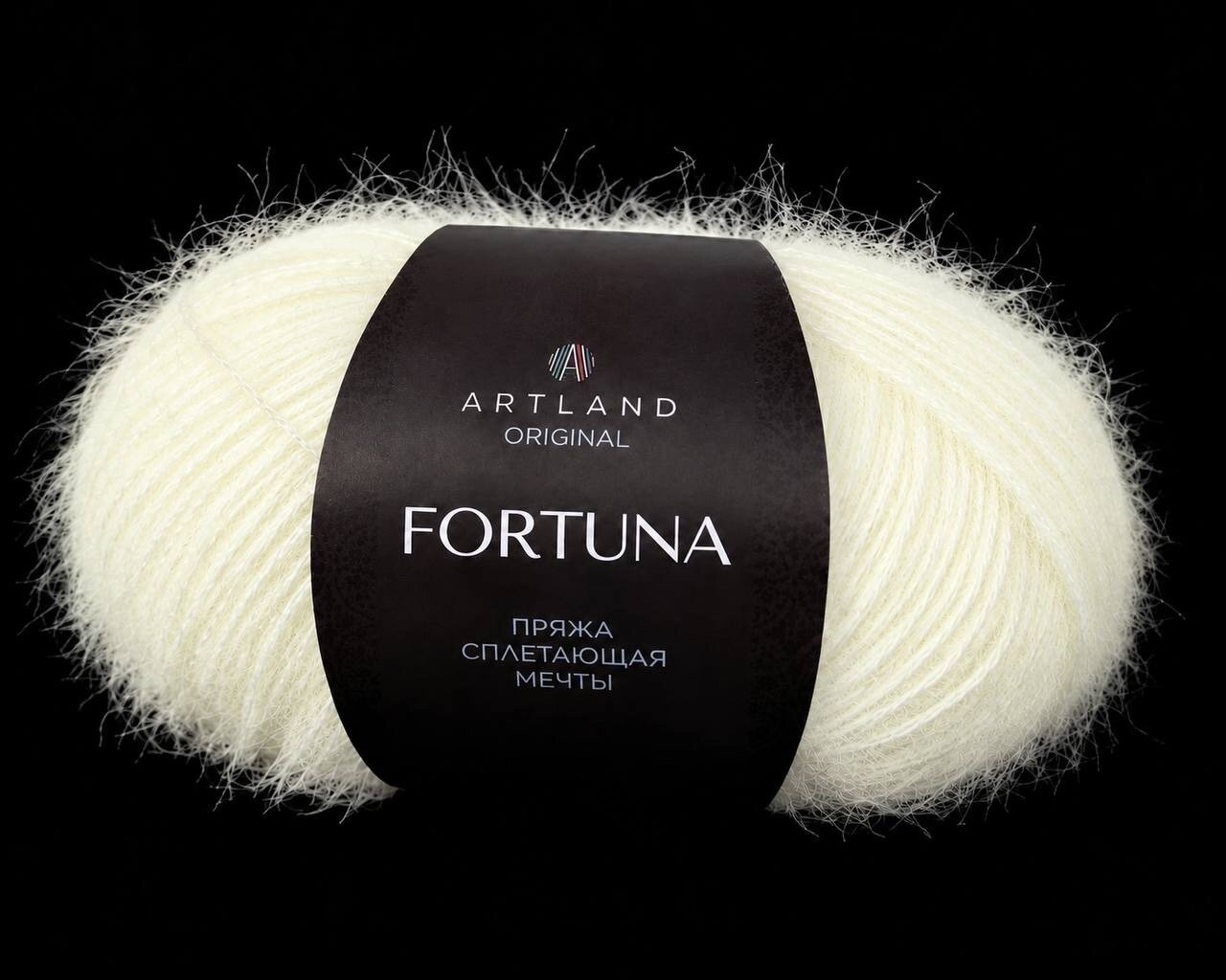 Пряжа для вязания Artland Fortuna 2 мотка (165 м, 50 гр), цвет 02 молочный