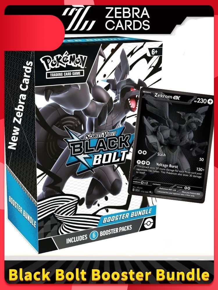 Покемон Любимая открытка POKEMON PTCG Scarlet & Violet Black Bolt Booster Bundle(Английский)