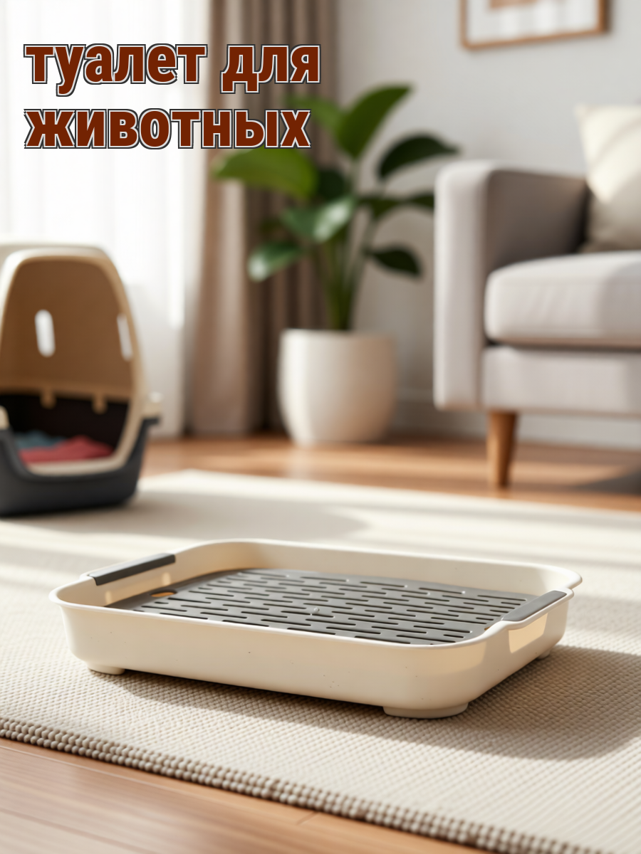 Лоток Для Кроликов И Хомячков Обучение Туалету Прочный Дизайн 27.00X18.80X4.00Cm