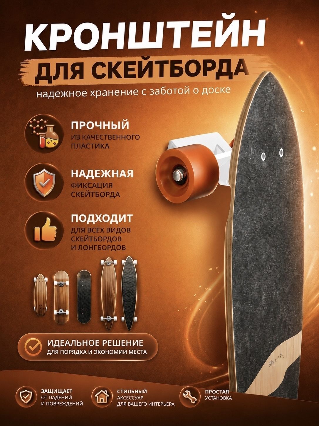 Кронштейн для скейборда