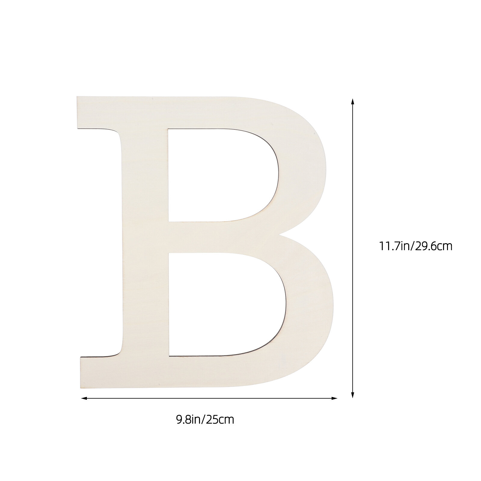 Деревянная Алфавитная Буква B, 29.60X25.00X0.40См, Для Декора Стен И Праздников, 1Пакет
