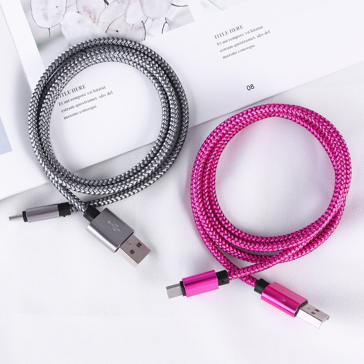 Черный usb type-c кабель с нейлоновым плетением 1 м для быстрой зарядки и передачи данных
