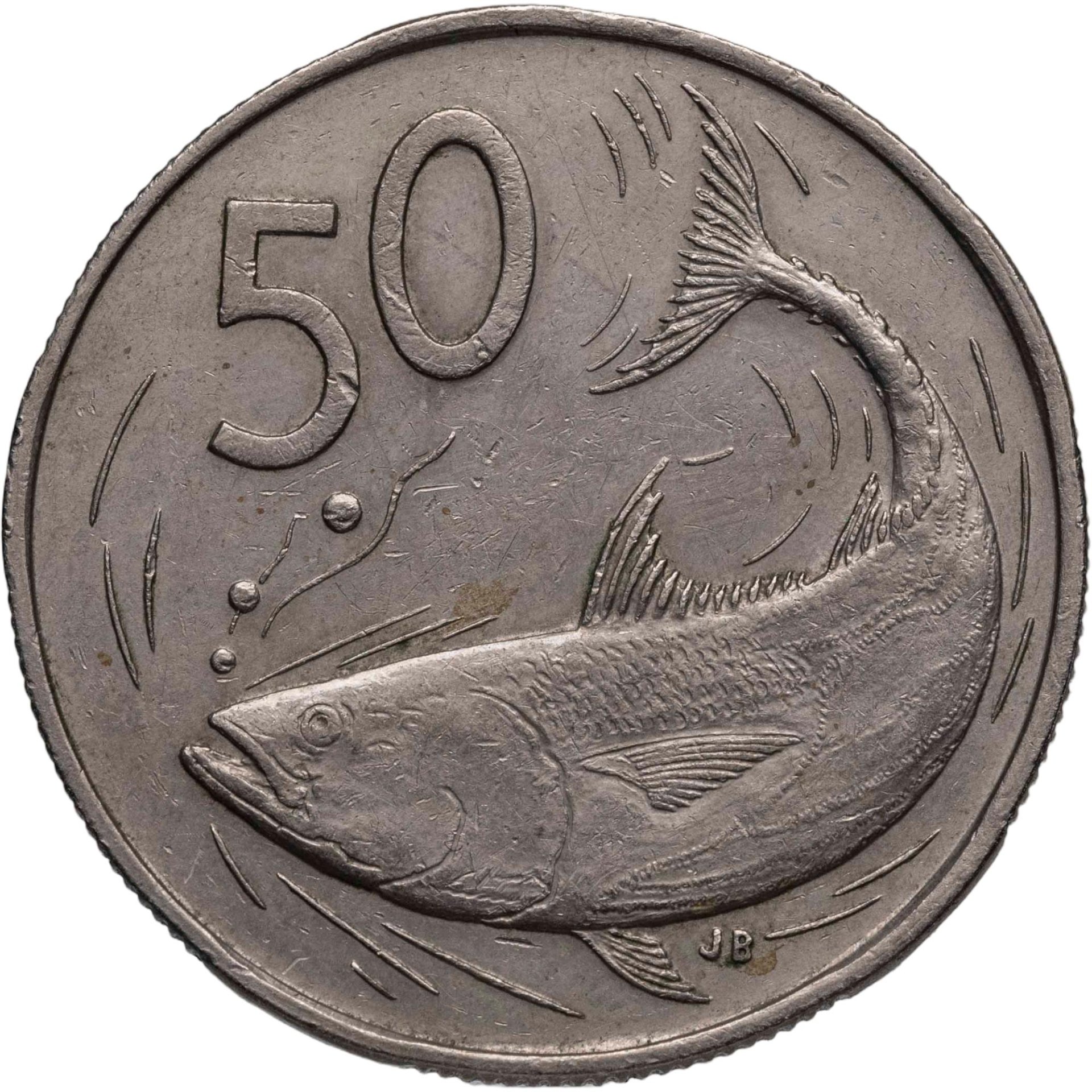 Острова кука 50 центов cents 1972, Мельхиор медь-никель, в сохранности XF