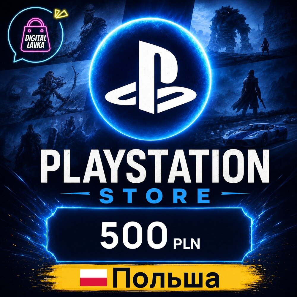 PlayStation Network (PSN) Польша · PLN 500 — карта оплаты, цифровой код пополнения счёта, моментальная доставка