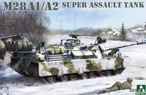 Сборная модель TAKOM 2210 в масштабе 1/35, тяжёлая штурмовая техника M28A1/A2 (в комплекте 2 варианта исполнения)
