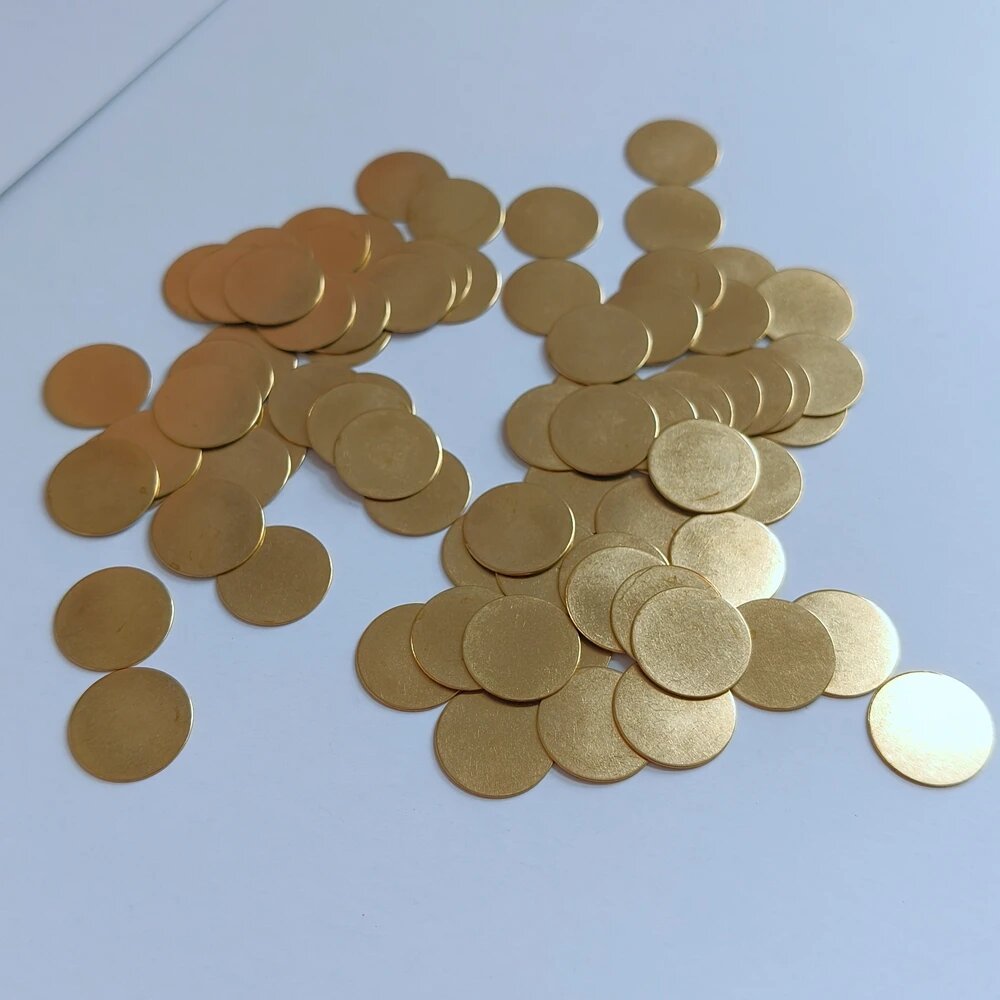 50 шт. Латунные круглые заготовки для штамповки 8-20 мм 20mm 50pcs