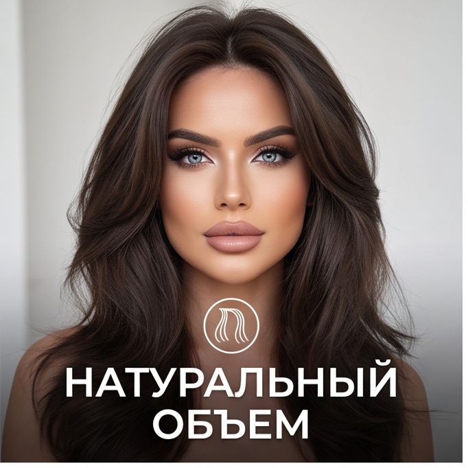 U-образная накладная прядь с внутренним подкрутом, длинная волнистая, невидимая, для пышной прически
