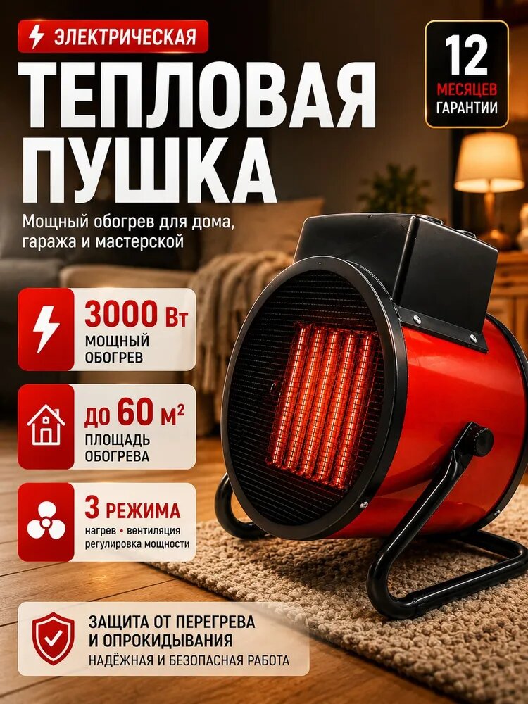 Обогреватель для дома электрический тепловентилятор