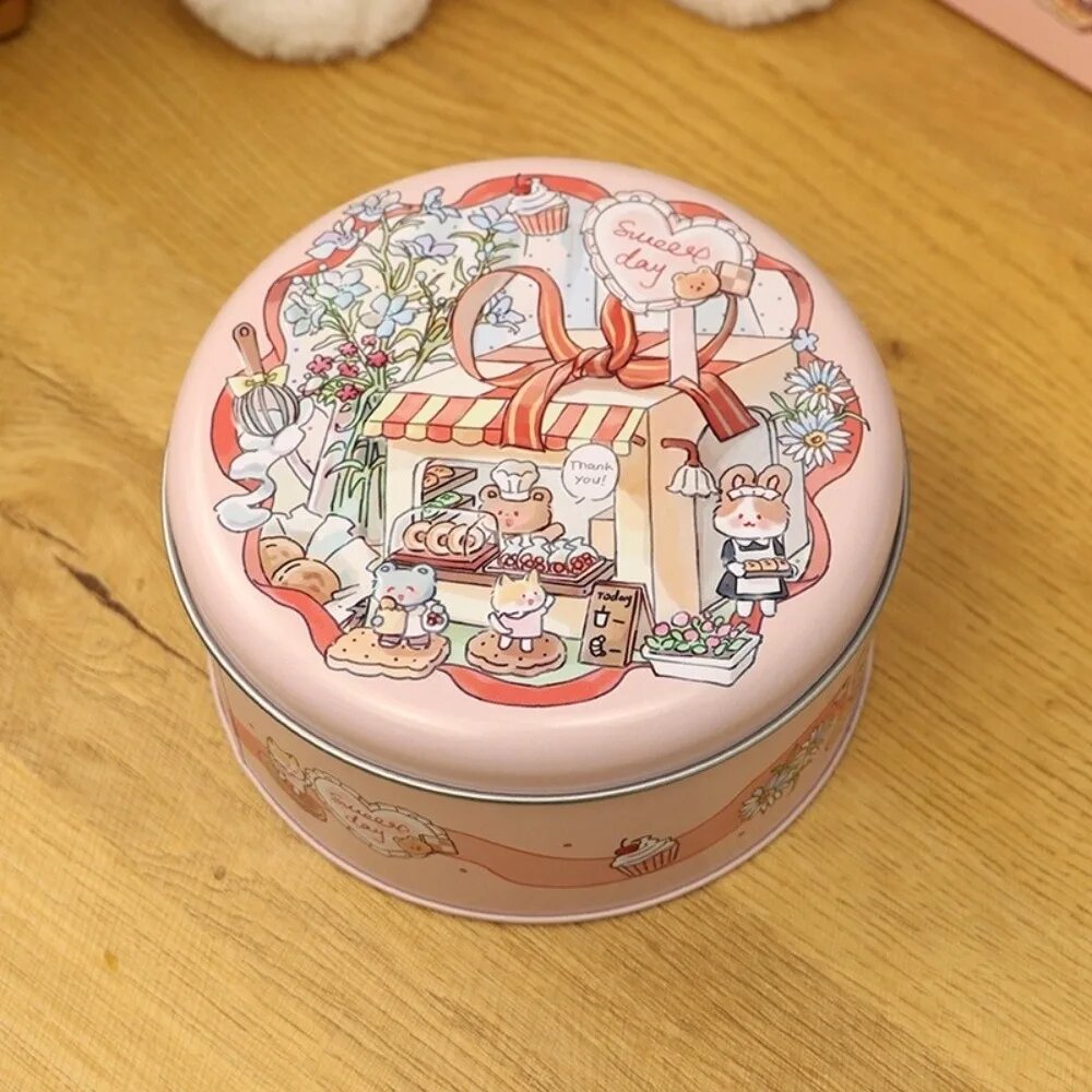 Жестяная коробка для конфет с мультяшным рисунком 6